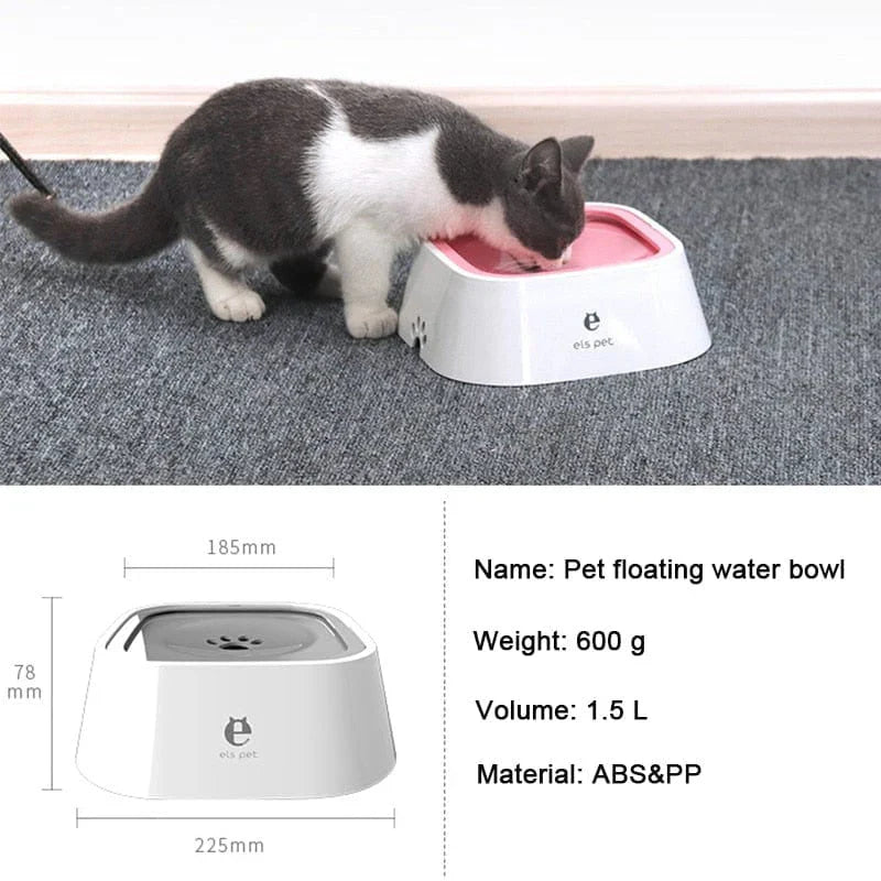 Dog Drinking Water Bowl with Floating Design - Non-Wetting, Non-Skid ...