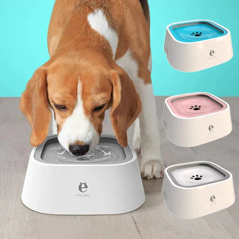 Dog Drinking Water Bowl with Floating Design - Non-Wetting, Non-Skid ...